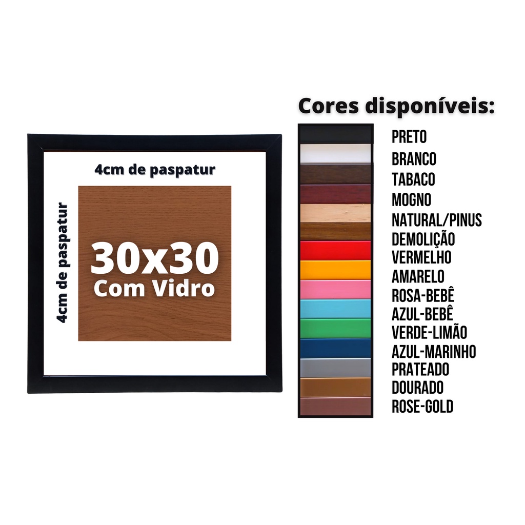 Moldura 30x30 4 Cm Paspatur Parede | Shopee Brasil
