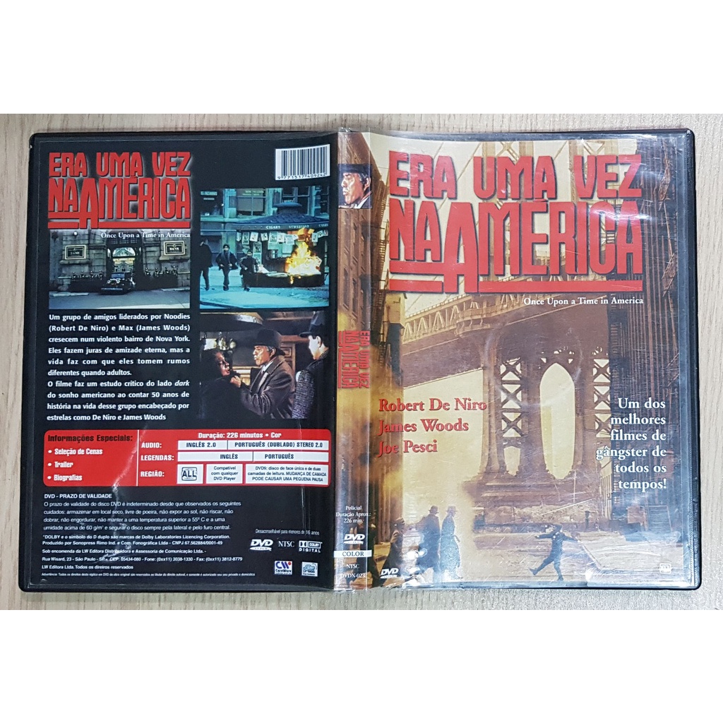 ERA UMA VEZ NA AMERICA DVD ORIGINAL | Shopee Brasil