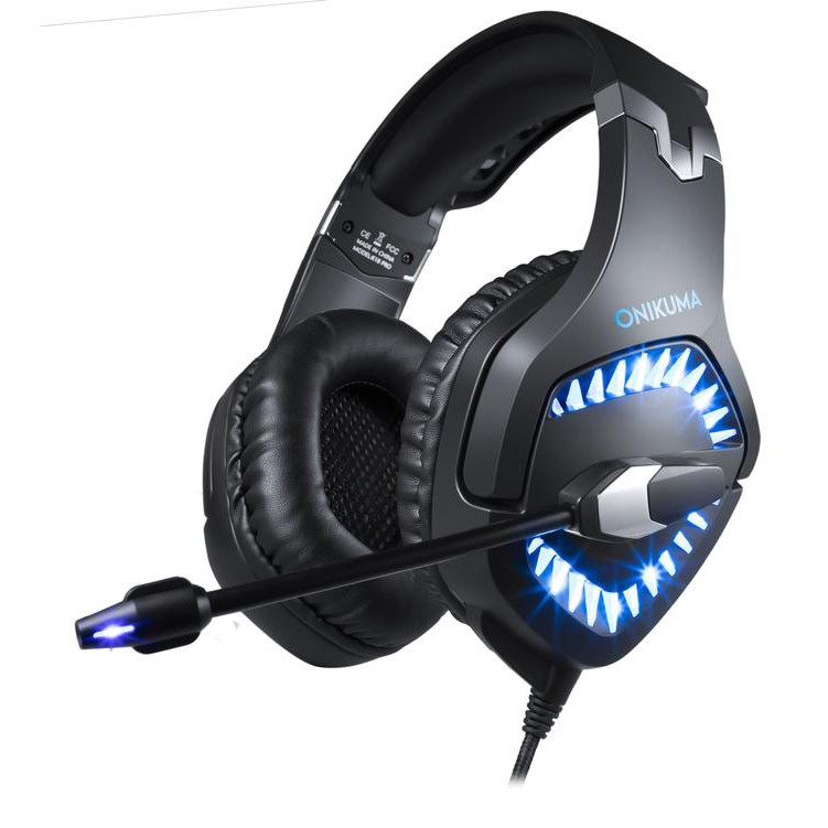 Fone de Ouvido Headset Gamer Profissional Onikuma K1-B Pro LED Azul ...
