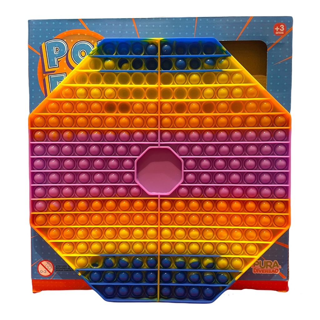 Fidget Toy Jogo Pop It Gigante Octogono Arco Iris - Yes Toys | Shopee ...