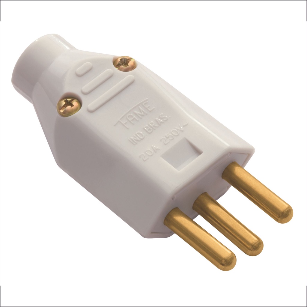 Plug Macho 20a 2p+t Fame Original 1730 | Shopee Brasil