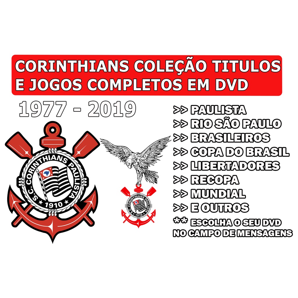 Corinthians Titulos Coleção (1977-2019) 1 Dvd | Shopee Brasil