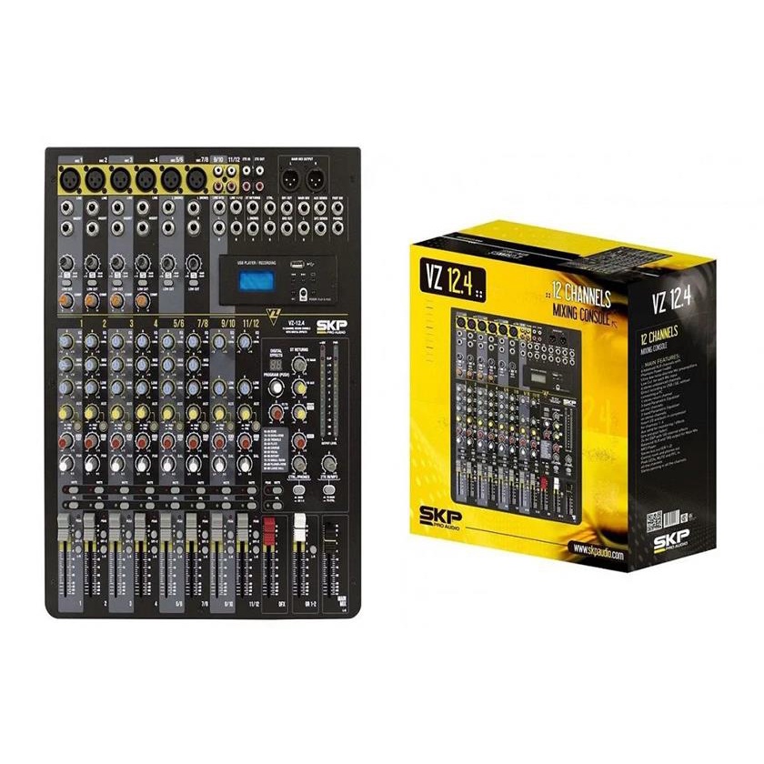 Mesa De Som Skp 12 Canais Vz12.4 Usb E Mp3 Player | Shopee Brasil
