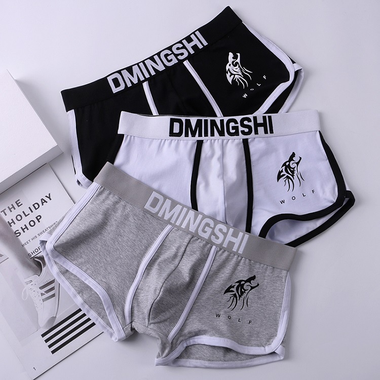 Roupa Íntima Masculina Boxer Puro Algodão Masculino Slim-Fit | Shopee ...