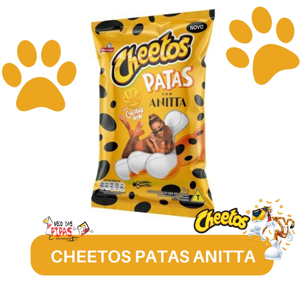 Salgadinho Cheetos Patas Anitta Cheddar Wow 61G | Shopee Brasil
