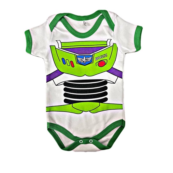 Body Bebê Temático Buzz Lightyear Mesversário Personagem Toy Story Bory ...
