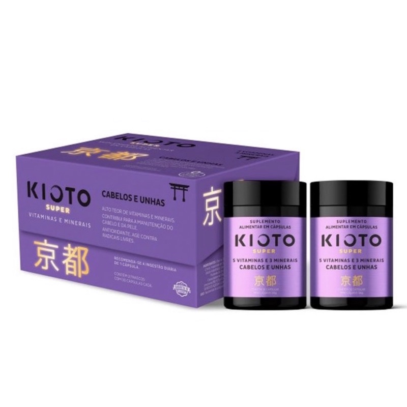 Kit kiotos Super Cabelos e Unhas Vitaminas e Minerais PREMIUM 60 ...