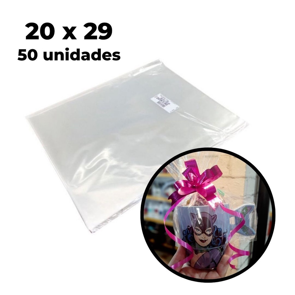 Saco Transparente para Presente 20x29 com 50un - Boop - Celofane - Poli ...