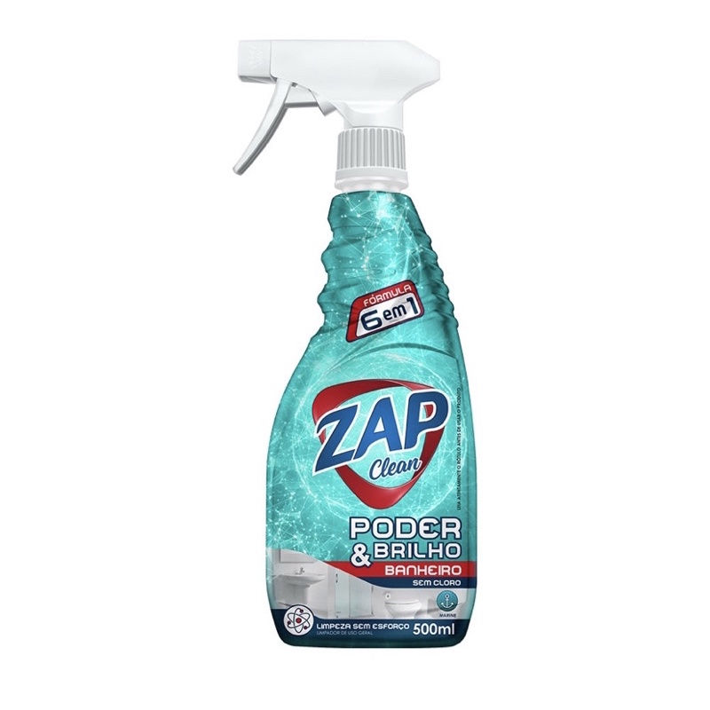 Limpa Banheiro sem Cloro Zap Clean 500ml- Gatilho | Shopee Brasil