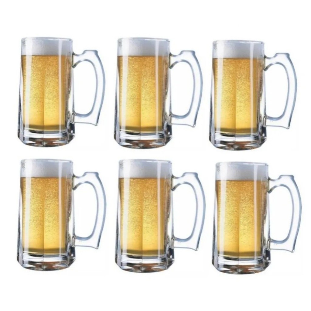 6 Canecas Zero Grau Chopp E Cerveja 340 Ml De Congelar | Shopee Brasil