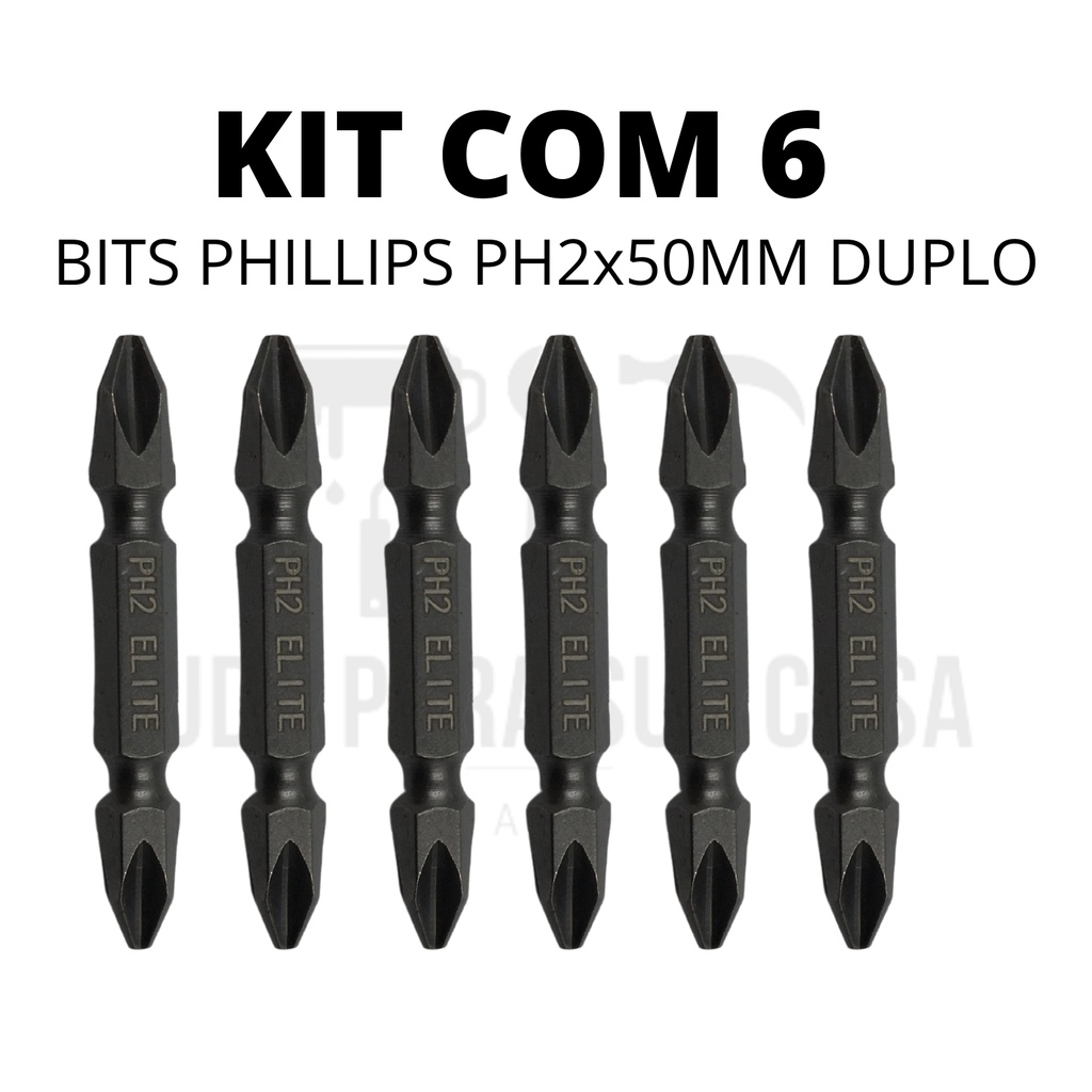 Bits Philips Duplo PH2x50mm Torque Alto - Elite | Shopee Brasil