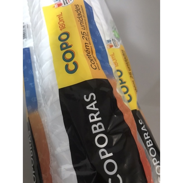 Copo térmico Isopor descartável Copobras 180ml pcte com 25 unidades ...