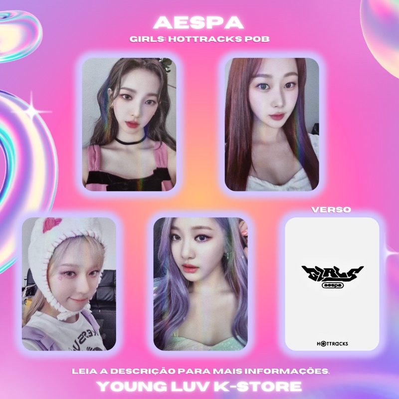 Photocard Fanmade Kpop - Aespa Girls Hottracks Pob | Shopee Brasil