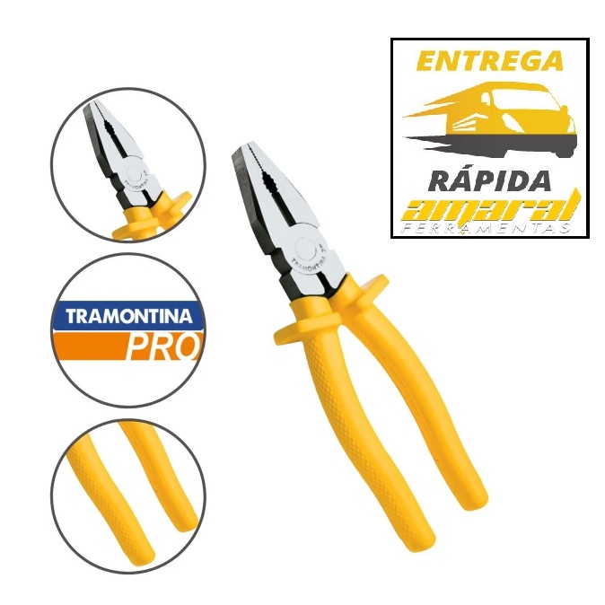 Alicate Universal Tramontina 8 Polegadas Multiuso Isolado 1000v Master | Shopee Brasil