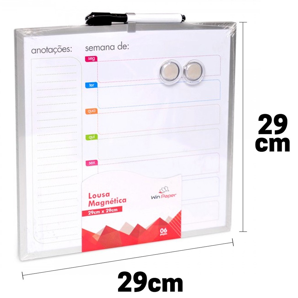 Quadro Imã Lousa Magnética Planejamento Semana Notes Board Promoção ...