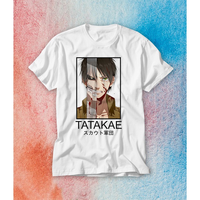 Camiseta Eren Tatakae Attack on titan shingeki no kyojin anime otaku em ...