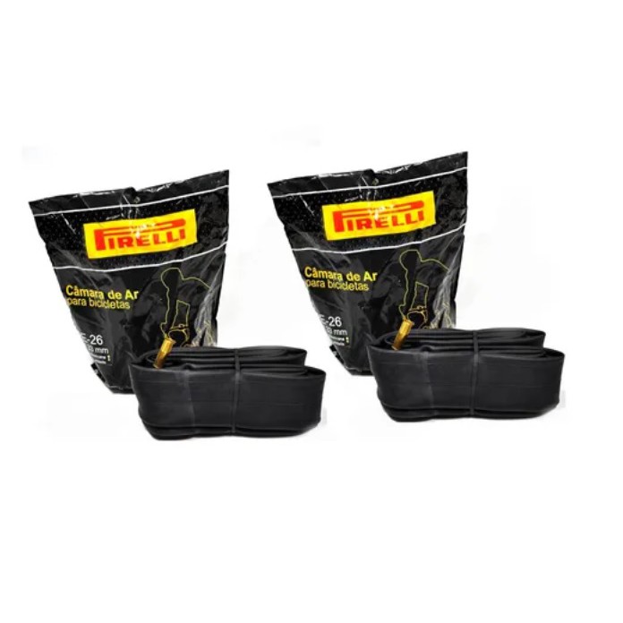 Par Câmara Ar Pirelli Aro 26 1.5/2.2 Válvula Grossa Bico Grosso Bike ...