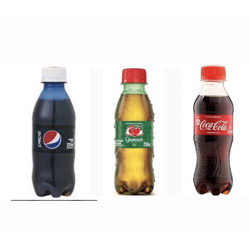 Refrigerante Mini Pet 200 ml - Coca-Cola, Guaraná Antártica e Pepsi ...