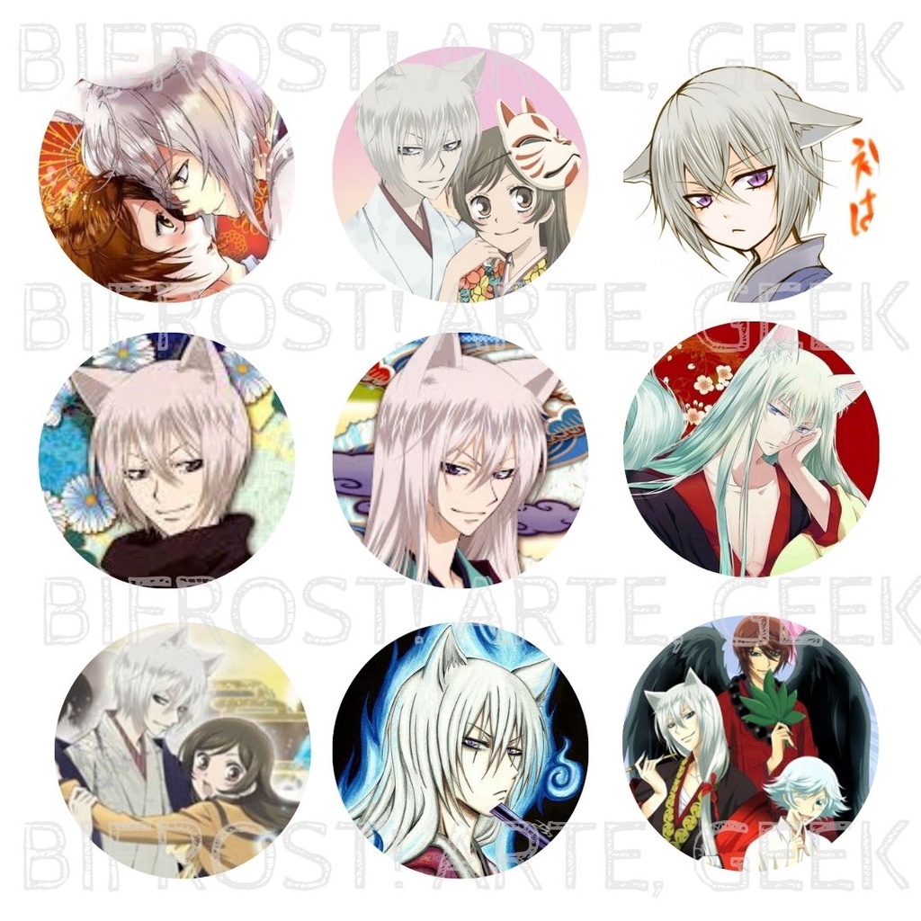 Kit com 9 Botons Kamisama Hajimemashita Kiss Tomoe Geek Anime presente ...