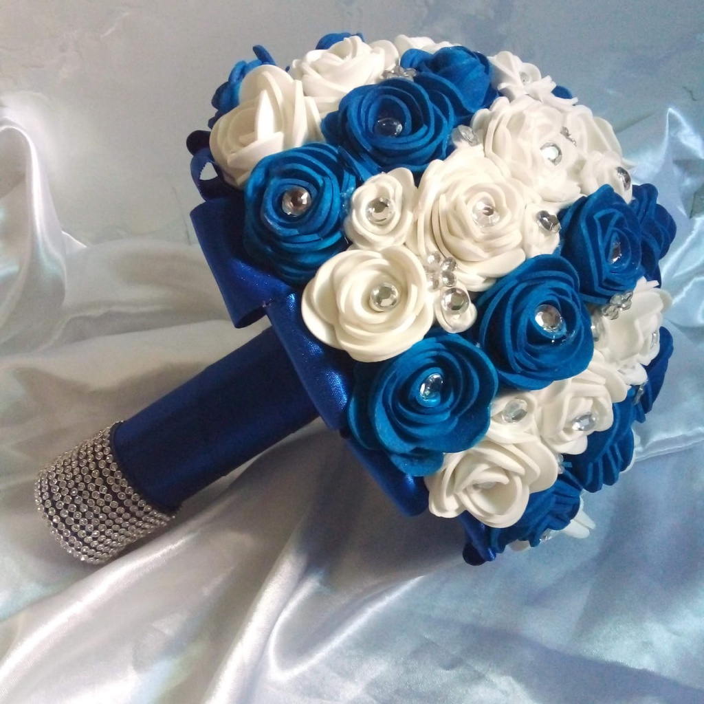 Buque Azul Royal E Branco