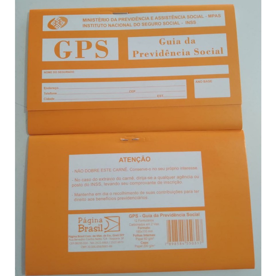 Carne do INSS 12 paginas /Guia da Previdência Social. | Shopee Brasil