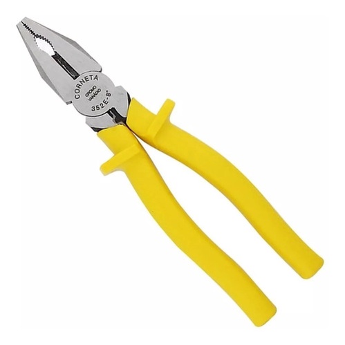 Alicate Universal Para Eletricista 8 Amarelo - Corneta | Shopee Brasil