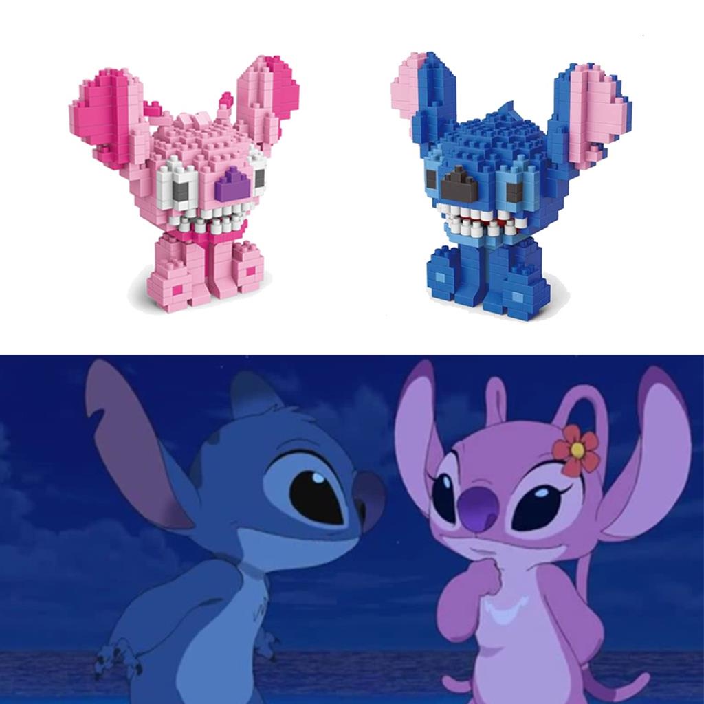 Kit Blocos de Montar Angel e Stitch Personagem da Disney | Shopee Brasil