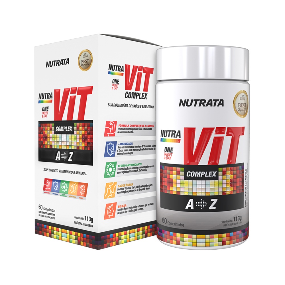 Multivitamínico Nutra Vit Complex 60 Comprimidos - Nutrata | Shopee Brasil
