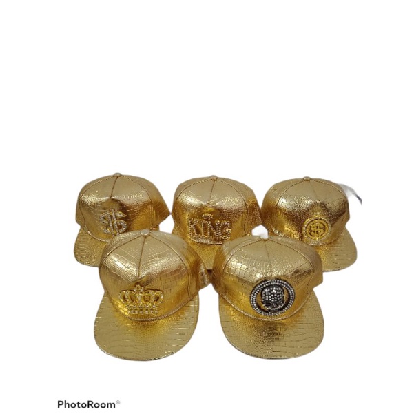 Boné Dourado Estiloso Hip-Hop Ostentação Ajustavel Atacado e Varejo ...