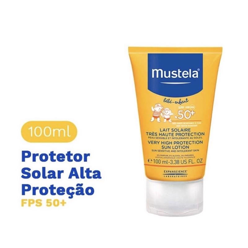 Protetor solar Mustela Bebê FPS50 100ml | Shopee Brasil