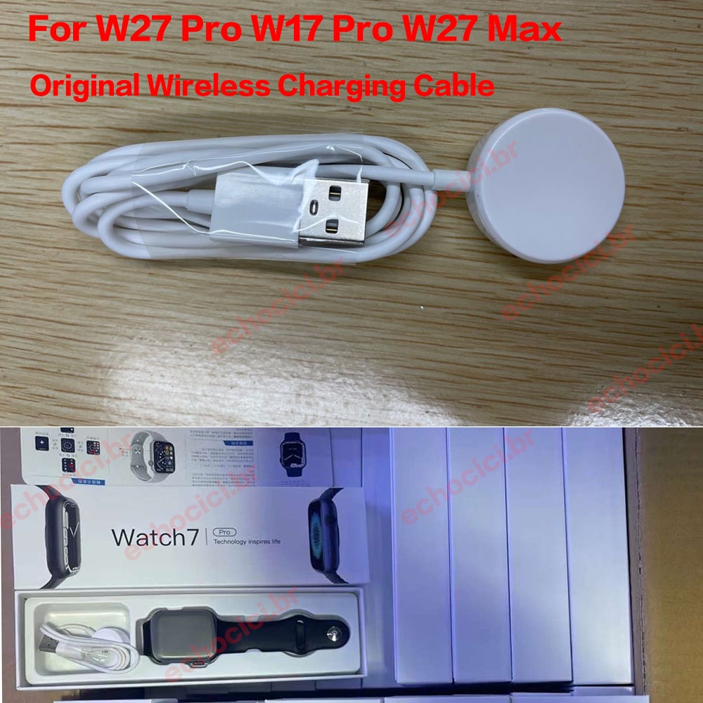 Cabo De Carregamento Original Para Smart Watch W27 Pro W27 Max W17 Pro ...