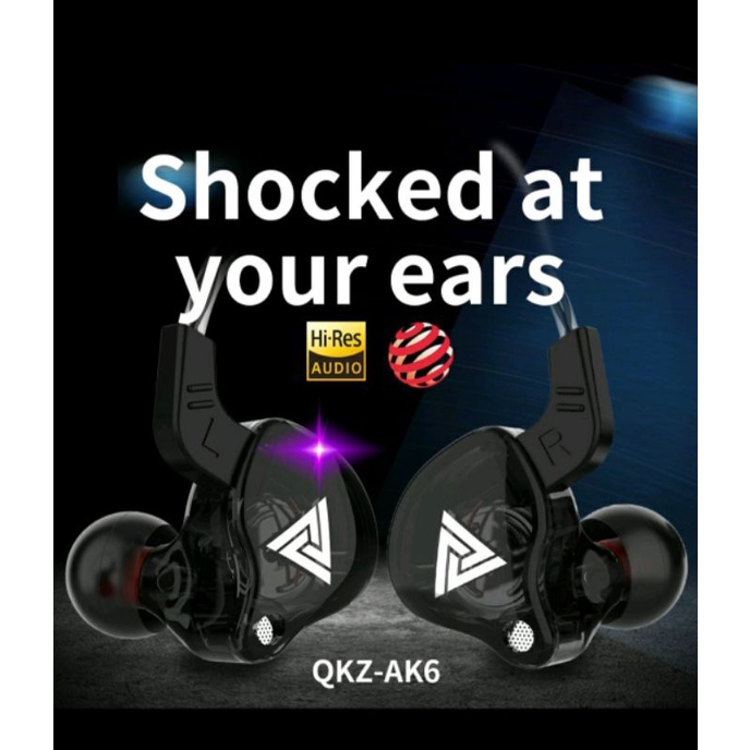 Fone Original Qkz Ak6 in-Ear Para retorno monitor de palco Fone músico ...