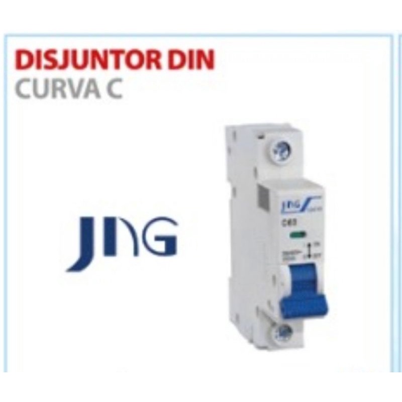 Disjuntor din unipolar e Bipolar din 6A, 16A, 20A, 25A, 40A, 50A e 63A JNG curva C ABNT 230V ...