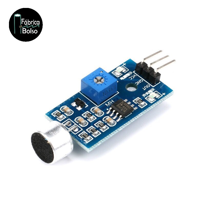 Sensor de som e palmas compatível com arduino Módulo Detector Palmas ...