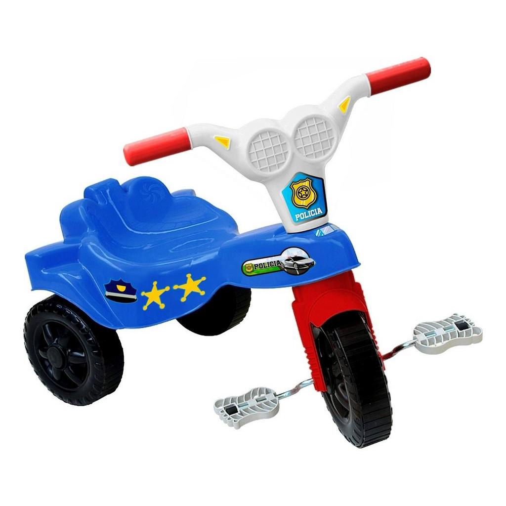 Triciclo Motoca Infantil Menino Policial Azul - Kepler | Shopee Brasil