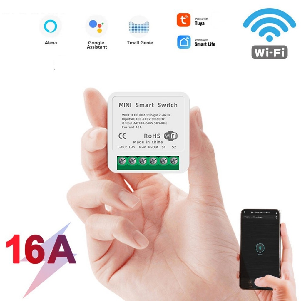Tuya Mini Smart Switch Interruptor Wifi Melhor Que Sonoff Automação ...