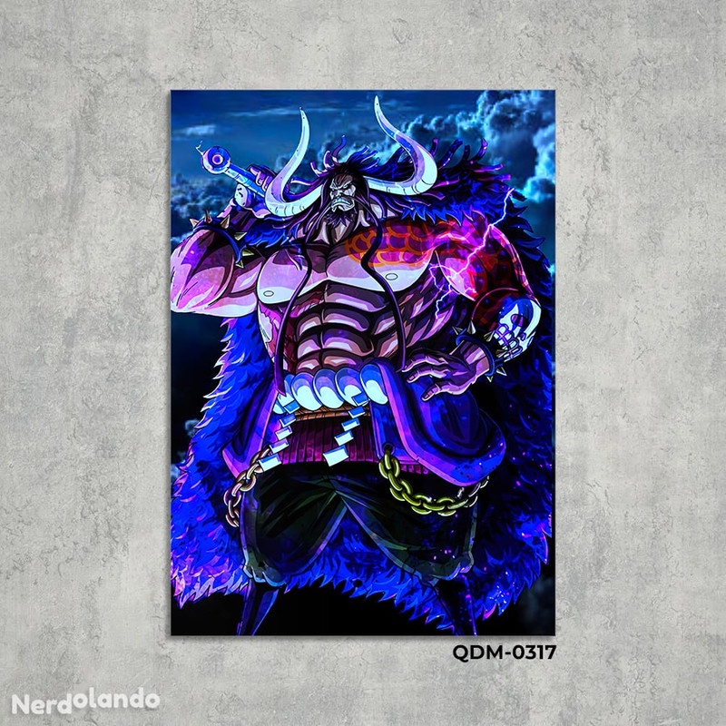 Kaido – One Piece (50 modelos) 317 – Quadro MDF 14x20 - Placa ...
