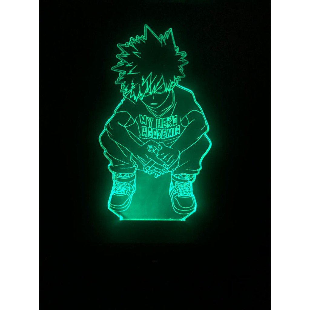 Luminária Led, Katsuki Bakugo, Boku No Hero, 16 Cores, Anime, Decoração ...