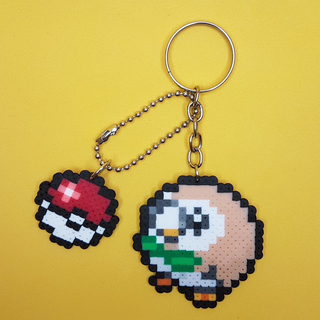 Chaveiro/ Ímã/ Pin/ Bottom Rowlet - Pokémon - Pixel Art/ Pixel Arte ...