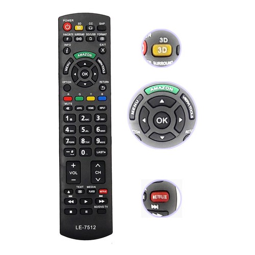 Controle Remoto Tv Panasonic Viera Tools 3d Smart | Shopee Brasil