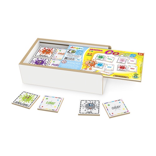 Jogo da Memória em Inglês/ Português - Cores (Estojo) | Shopee Brasil