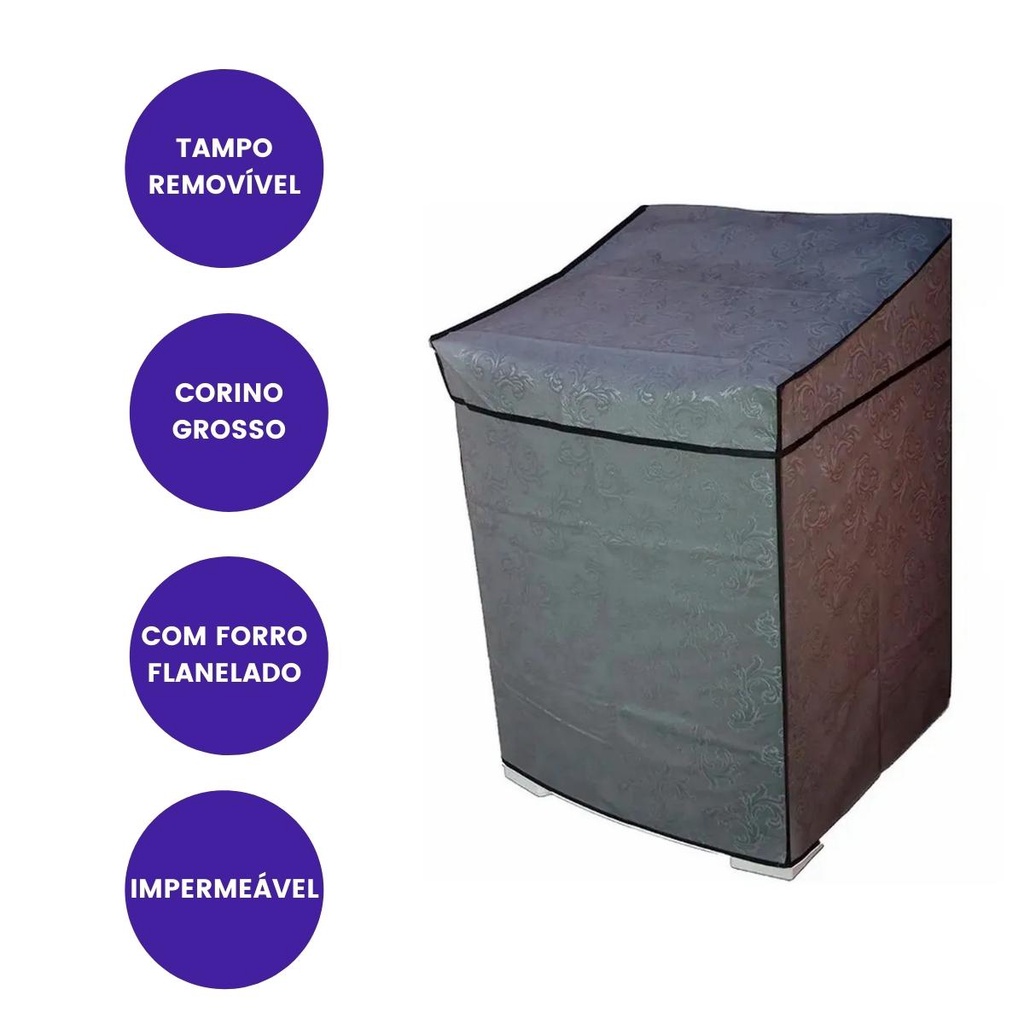 Capa Flanelada para Máquina de Lavar Roupas 8kg (cod: megan) | Shopee ...