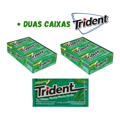 Kit 2 Caixas Chiclete Trident C/21 Cada Atacado Div Sabores | Shopee Brasil
