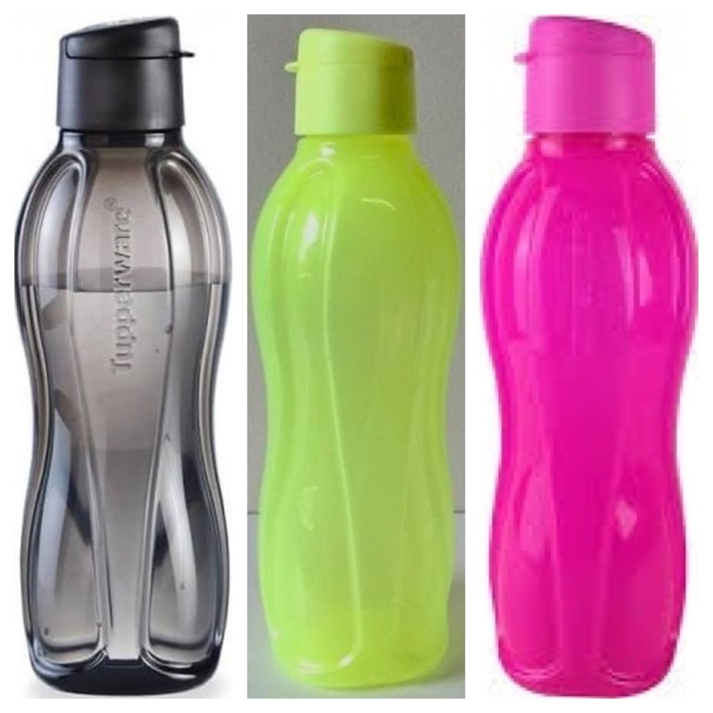 Eco Tupper Plus Garrafa 1 Litro Tupperware Cor Preta Tampa Flip Top ...