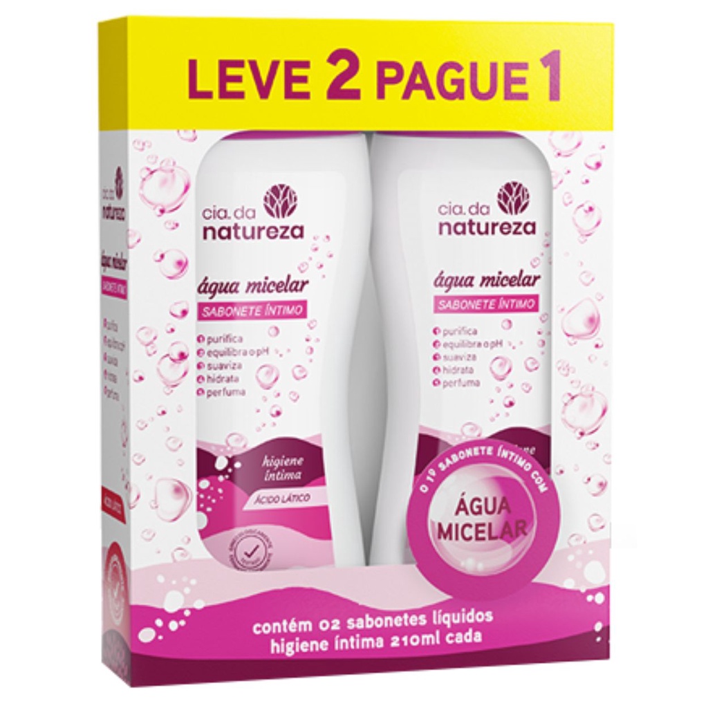 Sabonete Intimo Cia da Natureza Kit Com 2 unid de 210ml | Shopee Brasil