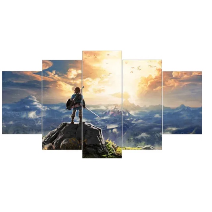 Quadro Zelda - Link Nintendo Breath Of The Wild 75 x 50 Cm | Shopee Brasil