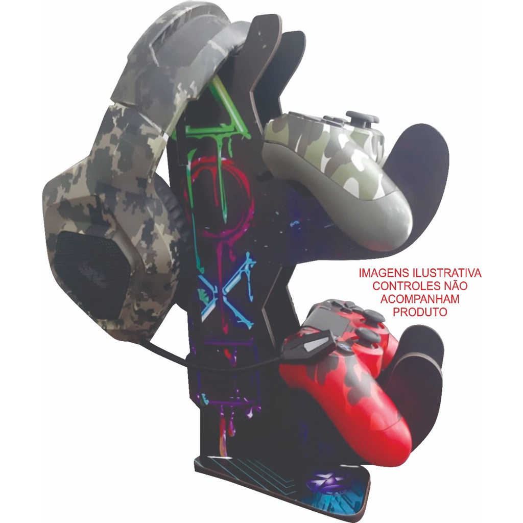 Porta Controle Videogame Ps3 Ps4 De Mesa Em Mdf | Shopee Brasil