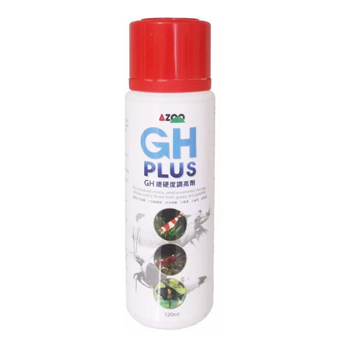 Azoo Gh Plus 120ml Aumenta Dureza Total Aquário Rende 2400 Litros PRÓXIMO VALIDADE JANEIRO 2026 ...