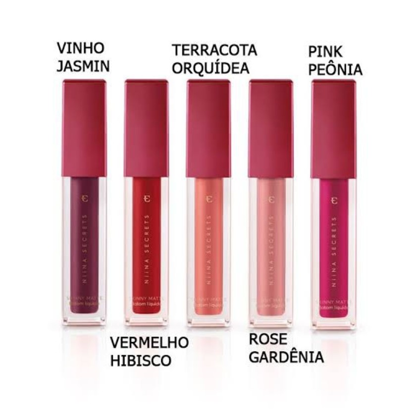 Batom líquido Skinny Matte Niina Secrets Eudora 5ml | Shopee Brasil