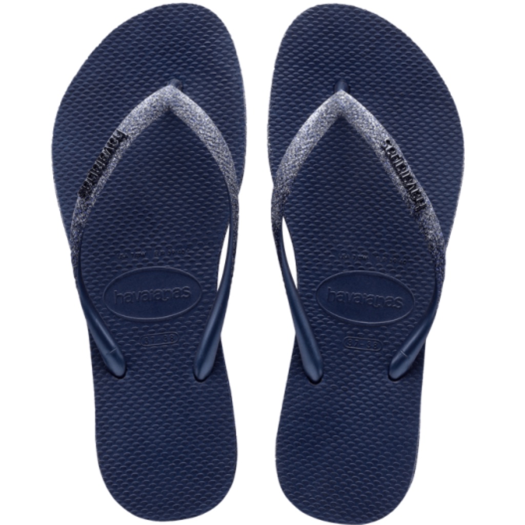 HAVAIANAS SLIM SPARKLE FC MARINHO | Shopee Brasil